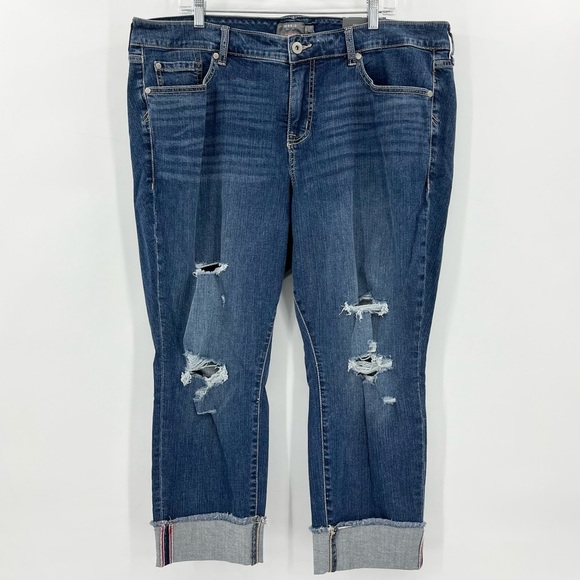 torrid | Jeans | Nwt Torrid Crop Boyfriend Vintage Stretch Straight Leg ...